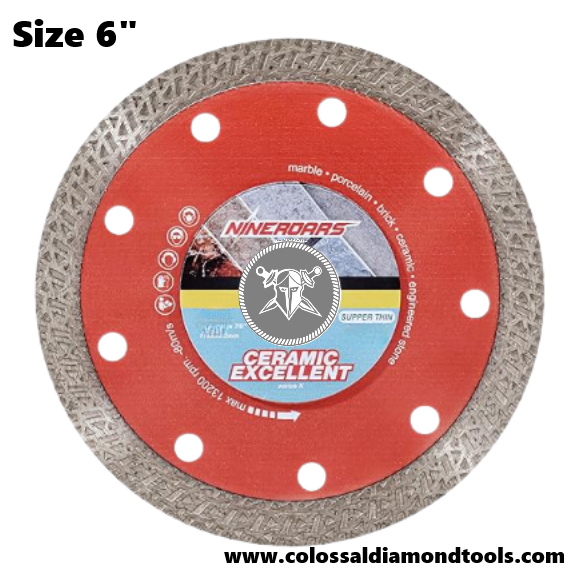 Lobo Lobo 6" Red Thin With Flange Turbo Cutter Porcelain Blade B7L6 ...