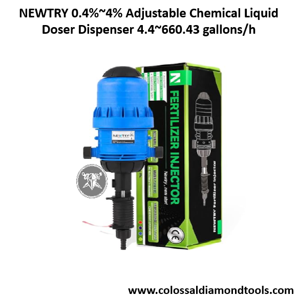 NEWTRY 0.4%~4% Adjustable Chemical Liquid Doser Q11D - Colossal Diamond ...