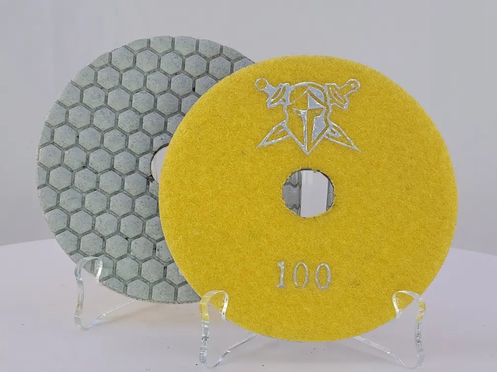 Diamond Tools Dry Hex Pads 4" Grit 100 D2CDT4100 - — Colossal Diamond ...