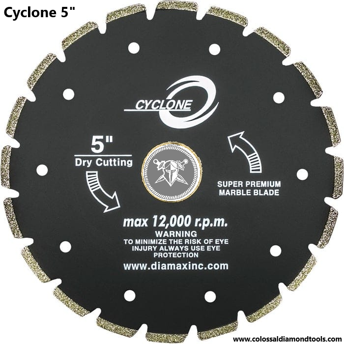 Diamax Cyclone 5" Black Electroplated Marble Blade B9C5 - Colossal ...
