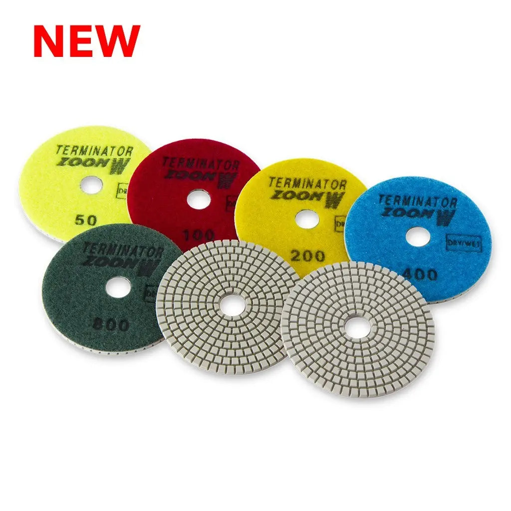 TERMINATOR® Terminator 4" Big Foot Zoom White Pad Grit 200 D1TBFZW4200 ...