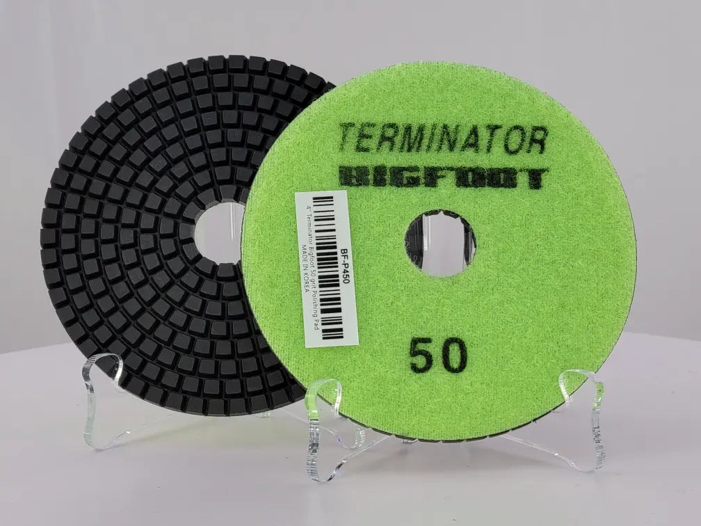 TERMINATOR® Terminator Big Foot 4" Wet Pads 50 Grit D1TB450 - Colossal ...