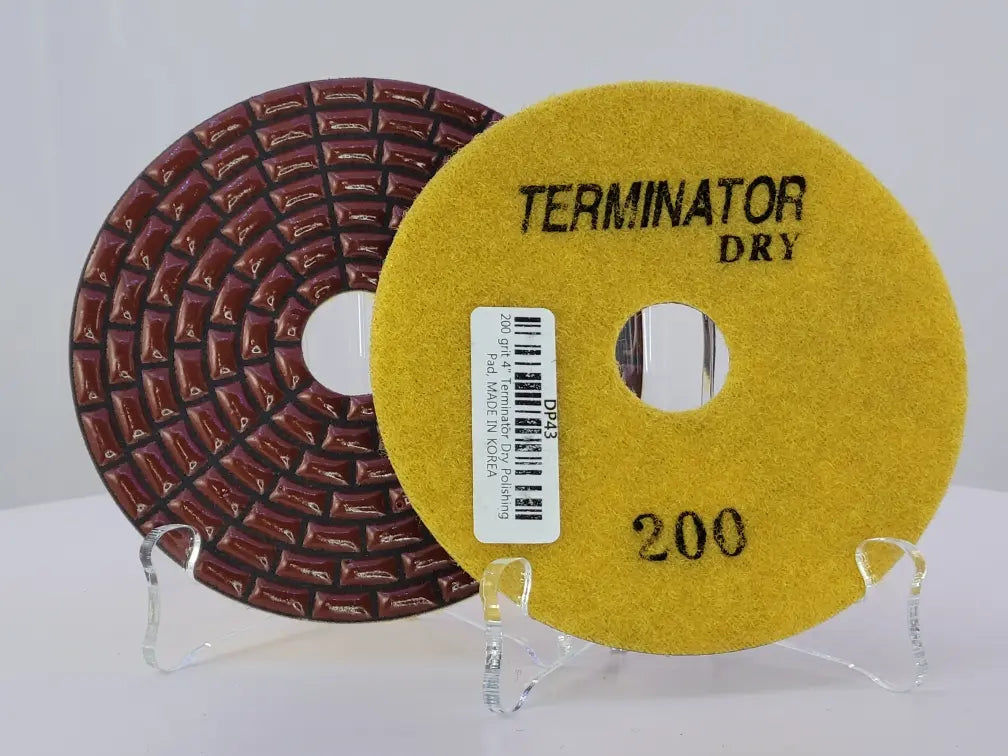 TERMINATOR® Terminator Dry Pad 4" 200 Grit D2T4200 - Colossal Diamond ...
