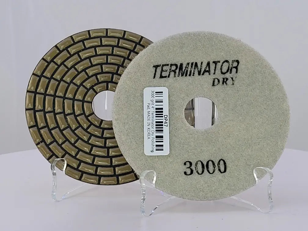 TERMINATOR® Terminator Dry Pad 4" 3000 Grit D2T43000 - Colossal ...