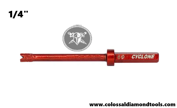 Diamax Cyclone 1/4" Porcelain Tile Bit X5D250 - Colossal Diamond ...